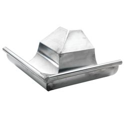 ZINC OUTER CORNER W/ LIP HALF ROUND GUTTER 450