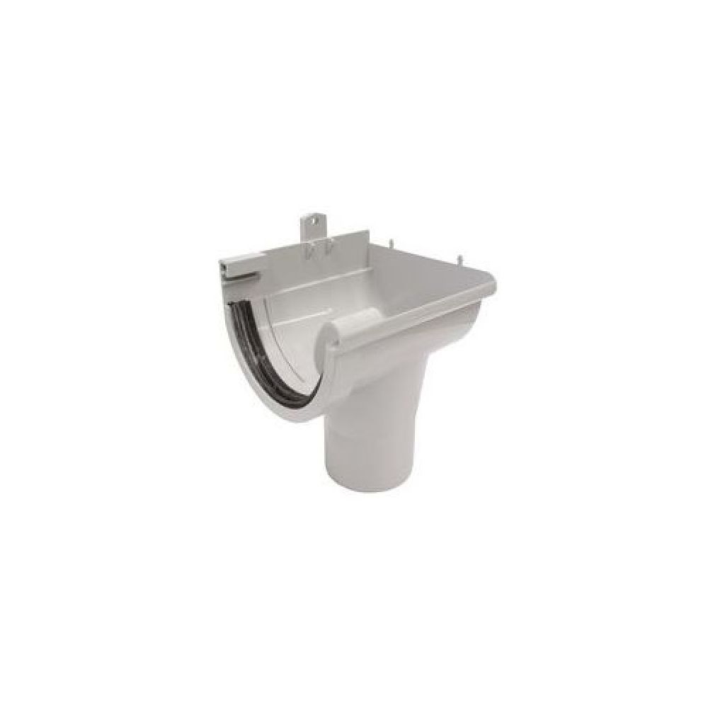 GUTTER S-165 END OUTLET LIGHT GREY RIGHT