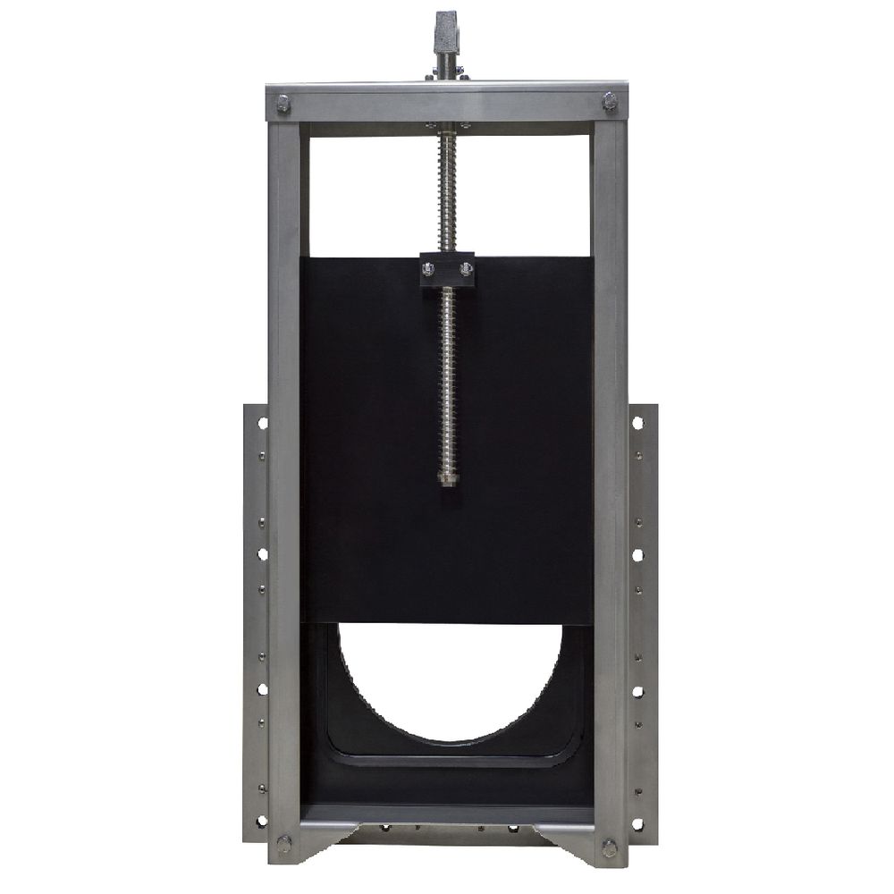 HDPE SLIDE GATE 500MM FLAT WALL + SS SPINDLE