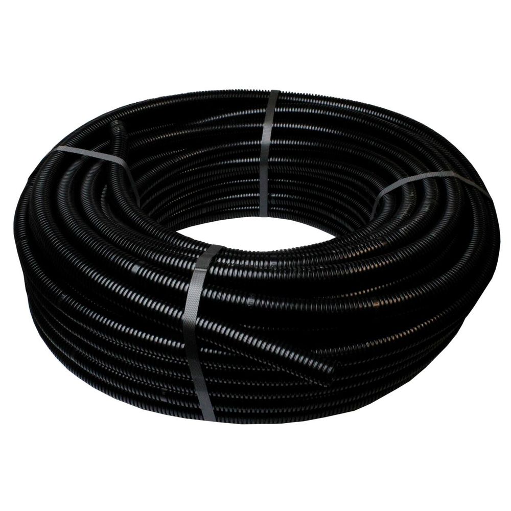 FLEXIBLE CABLE PIPE + WIRE 63MM 25M BLACK