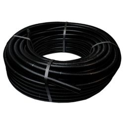 FLEXIBLE CABLE PIPE + WIRE 63MM 25M BLACK