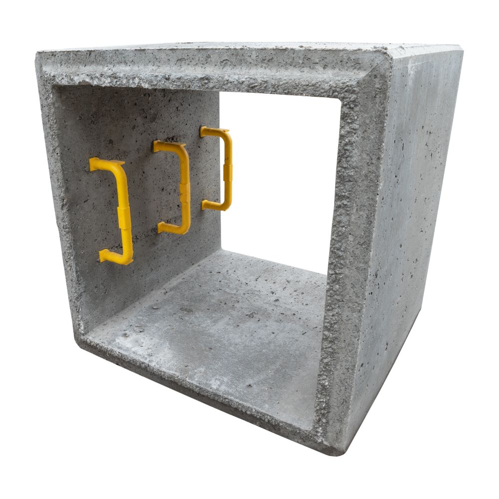 CONCRETE RISER 80X80CM INT. H=90CM 581KG 3 LADDERS