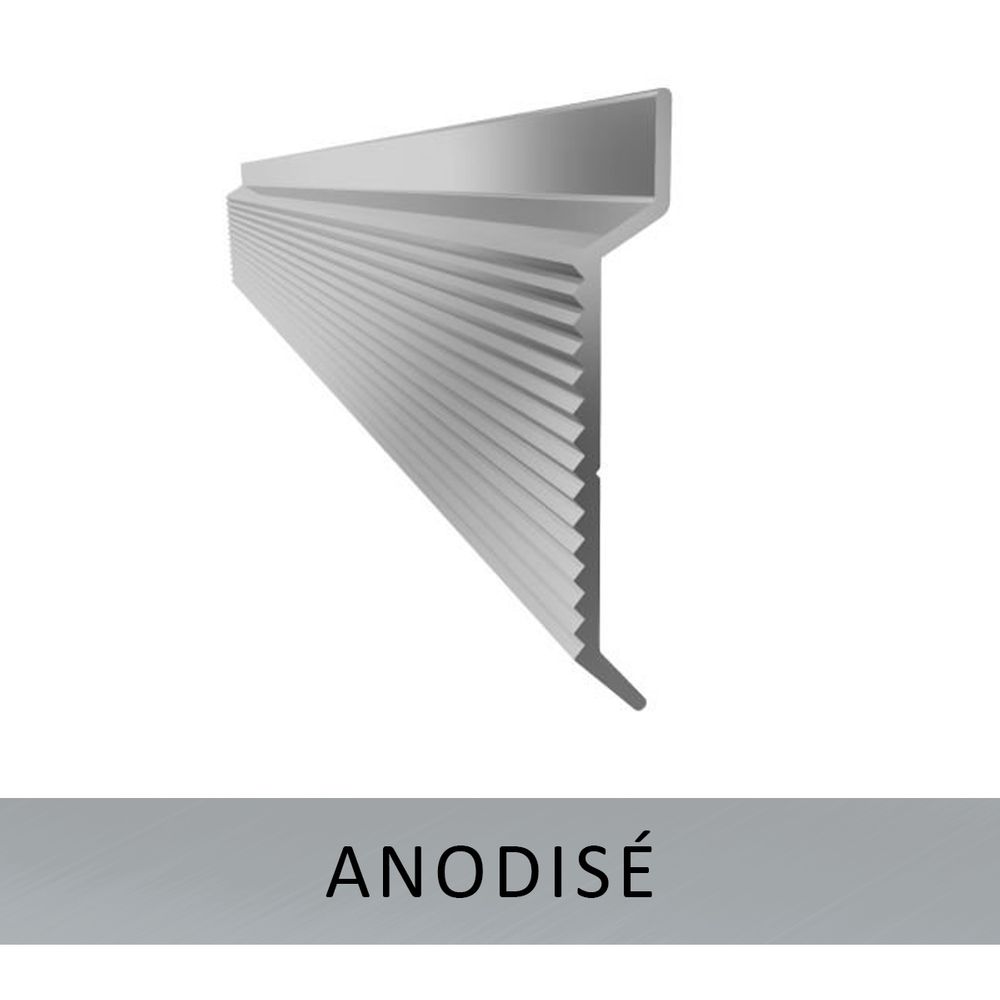 ROVAL WALL CONN. PROFILE 50MM ANODIZED PUNCHED