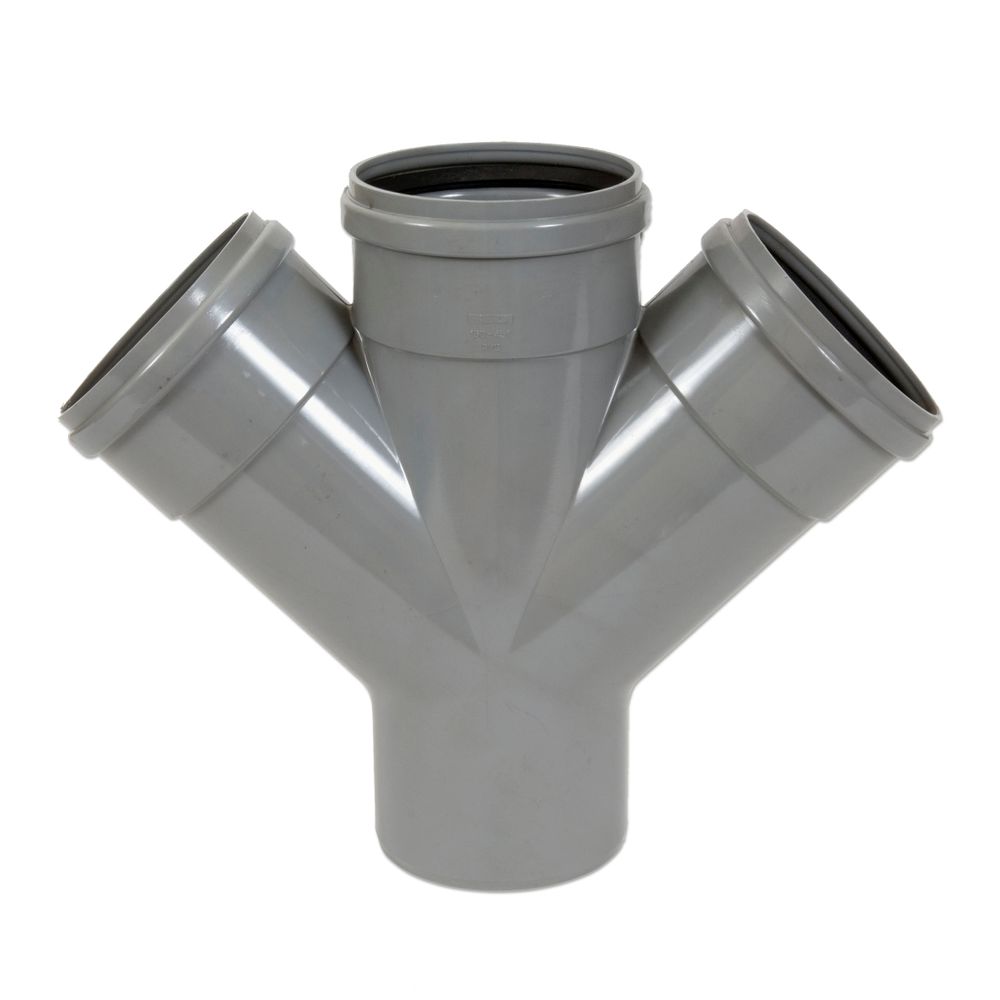 PVC DOUBLE T-JOINT 45° 160MM