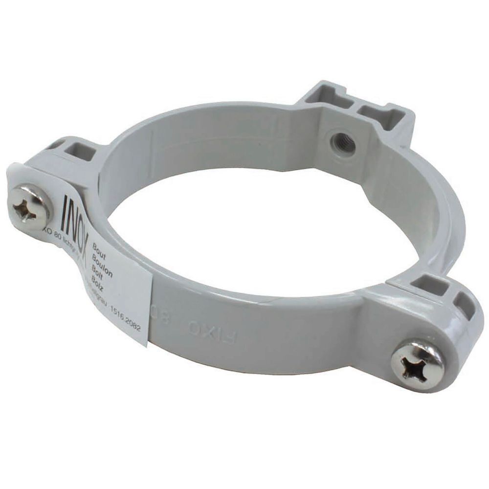 PVC CLAMP FIXO Ø80MM LIGHT GREY M7