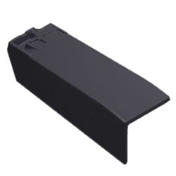 SIGNY DOUBLE BLACK MATTE LEFT HALF GABLE TILE