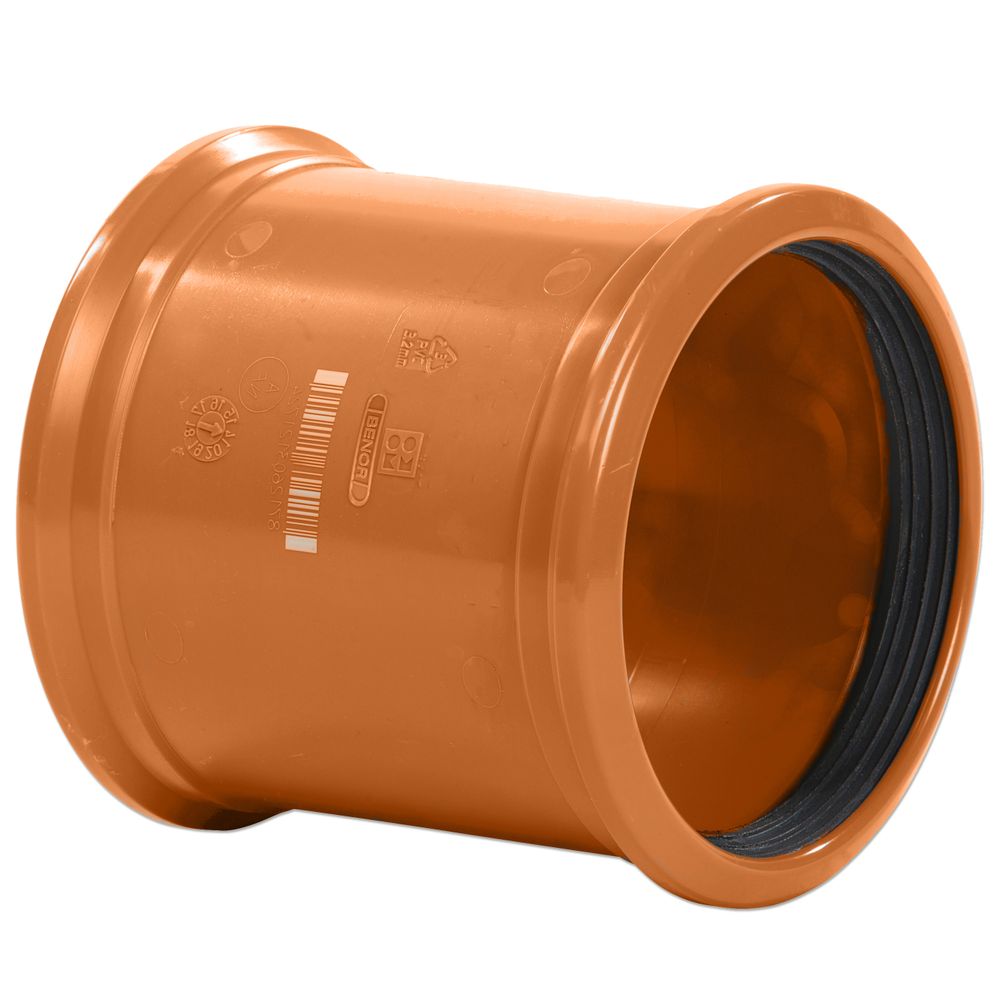 PVC PUSH-OVER SOCKET REDBR BENOR 160MM SN4