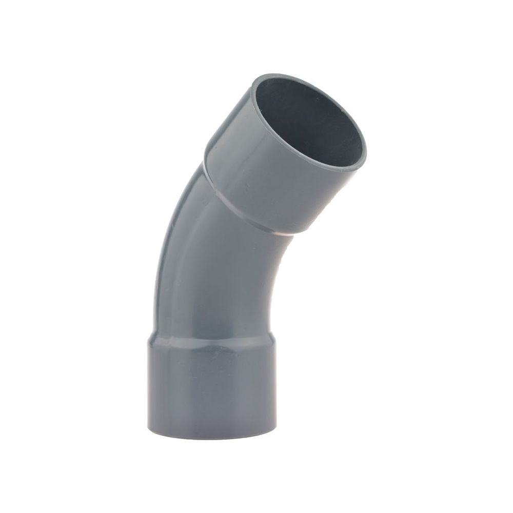 COUDE PVC PRESS GRIS 160MM 45° A COLLER PN16 LONG | Deschacht