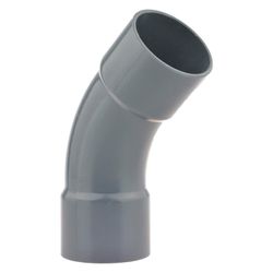 COUDE PVC PRESS GRIS 160MM 45° A COLLER PN16 LONG | Deschacht