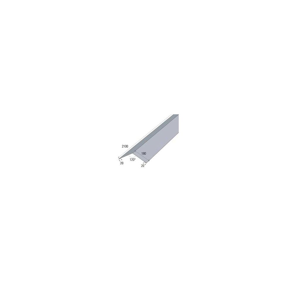 FAÎTIÈRE PLATE RENFORCEE METAL BLANC L=2.10M | Joris Ide | Deschacht
