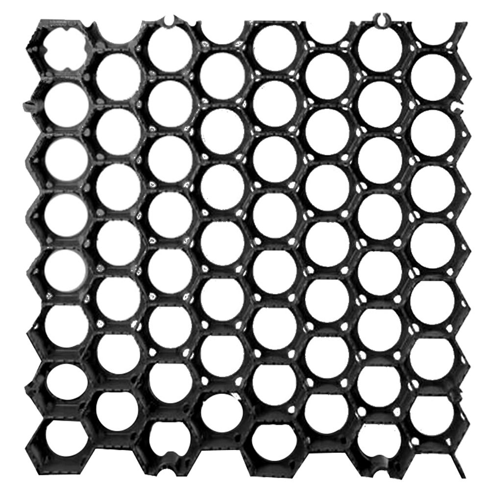 HDPE GRASDAL ZWART TRUDIDAL 500X500X38MM