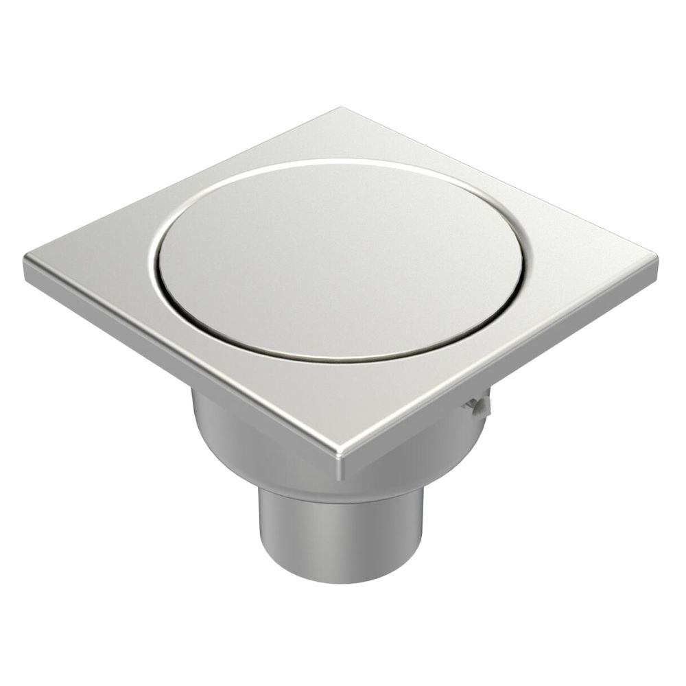 INOX KLOKROOSTER/ROSETTE PLEINE/SORTIE 80MM 20/20