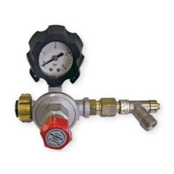 GAS ONTSPANNER 1-4 BAR MET MANOMETER&SLANGBREUKVEN