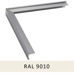 ALU BUITENHOEK STANDAARD 50X50CM 45X64 9010 WIT