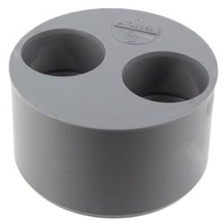 PVC VERLOOP GRIJS 100/2X40MM LIJMMOF