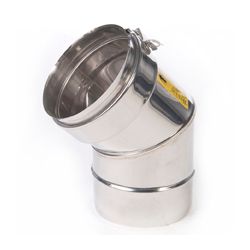 INOX BOCHT 180MM (45°) PER 2 BOCHTEN