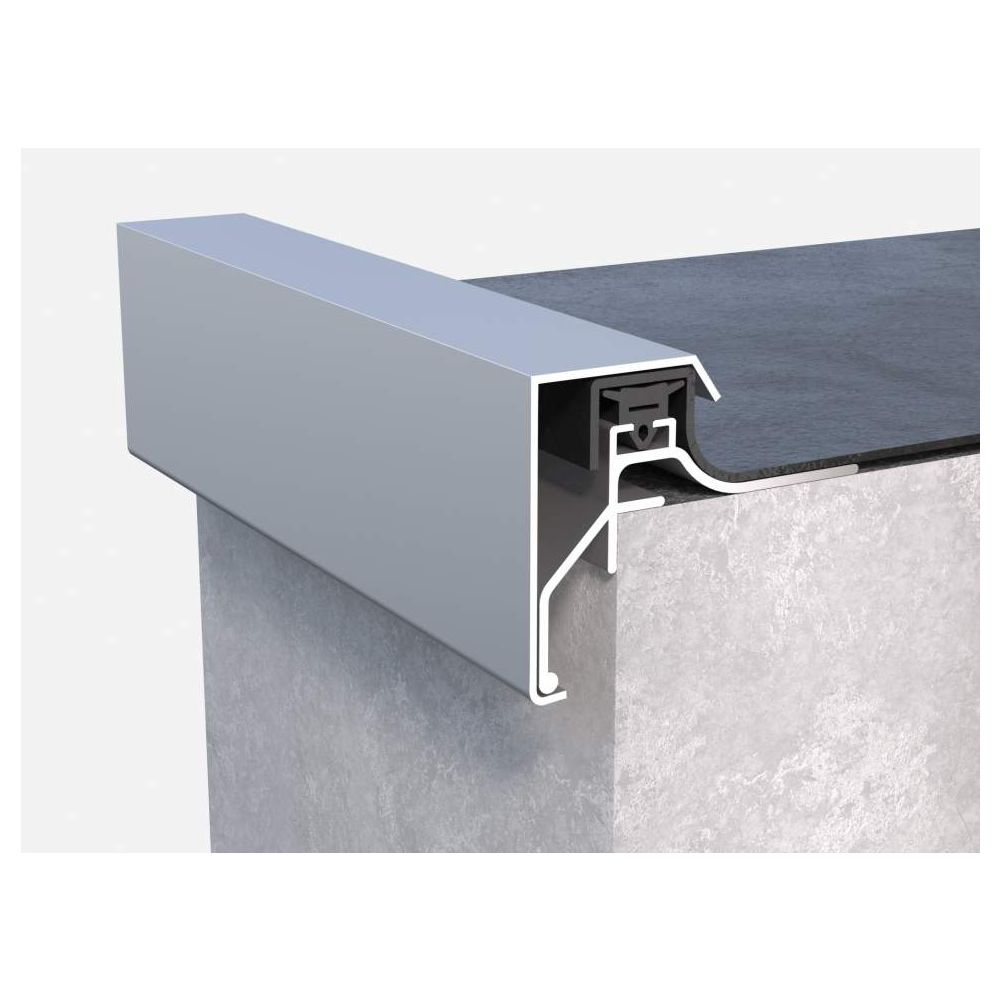 DUPLO DAKRAND BOVENPROFIEL 60MM RAL9005STR 2.5M