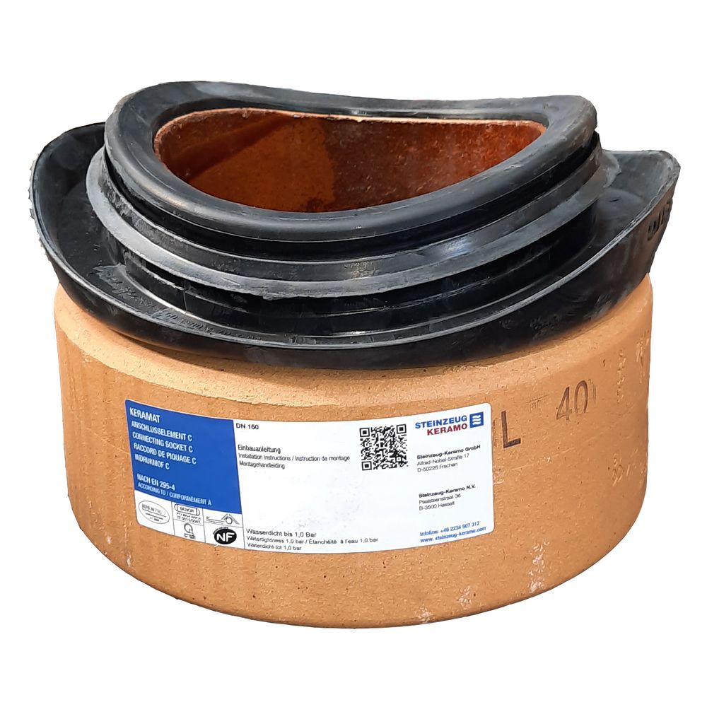 GRES AANSLUITMOF TYPE C DN150 40MM