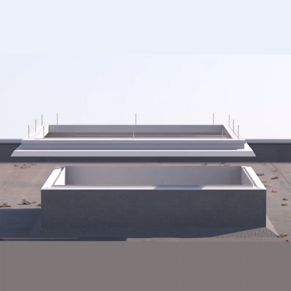 SKYLUX RENOVATIEKADER PVC MET INSERTS 0700 x 1300 MM